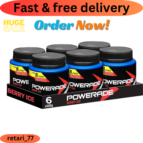 Powerade Isotonic Berry Ice Powder, 6 x 500 g | eBay