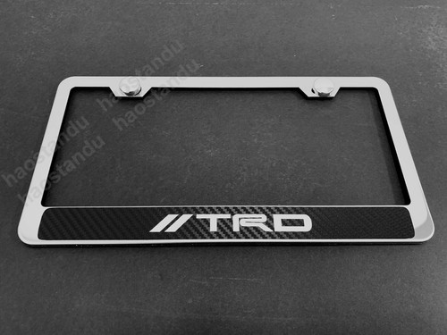 1xTRDstyle HALO STAINLESS STEEL LICENSE PLATE FRAME w/(Carbon Fiber ...