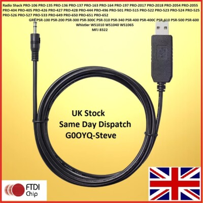 USB Programming Cable Radio Shack Realistic Pro Scanner PRO-515 PRO-649 ...
