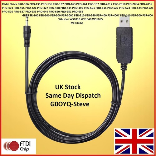 USB Programming Cable Radio Shack Realistic Pro Scanner PRO-515 PRO-649 ...