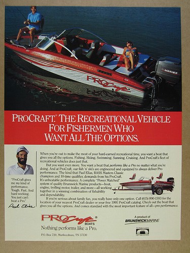 1991 ProCraft Fish & Ski Combo Boat vintage print Ad | eBay