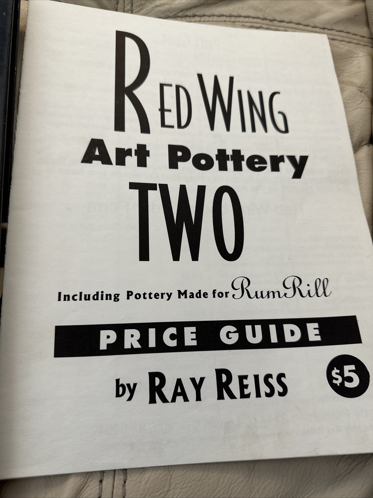 RED WING ART POTTERY TWO Including Pottery Made for Rum Rill by Ray ...