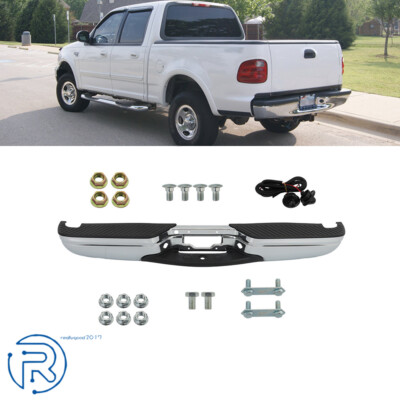 For 1997-2003 Ford F150&1997-1999 F250 Rear Step Bumper Assembly Chrome ...