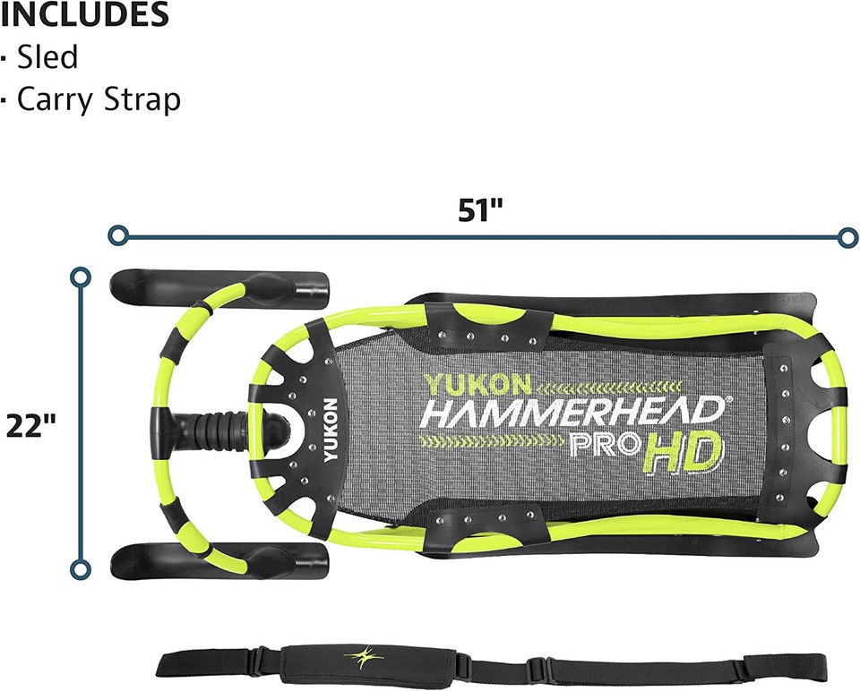Hammerhead Pro HD Sled Single Rider Speed and Steering Control, 52inch ...