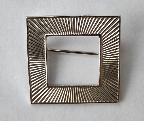 Vintage & Signed Coro 1" Square Silver Tone Pin | eBay