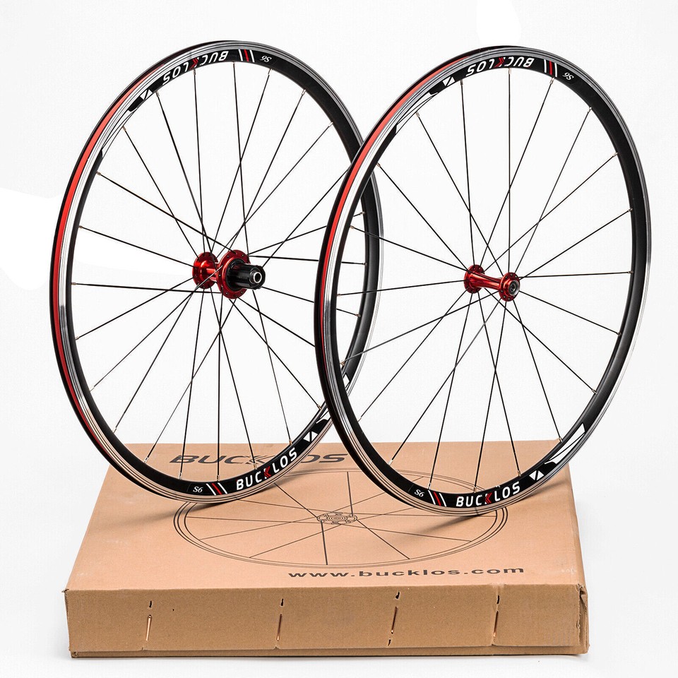 Road Bike Wheels 700C QR V brake Aluminum Alloy Clincher Wheelset Front ...