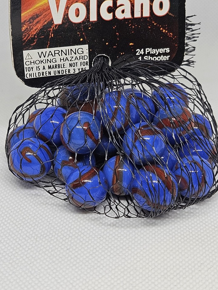 Volcano Collector Series Net Bag Glass Mega Marbles 1 Shooter 24 ...