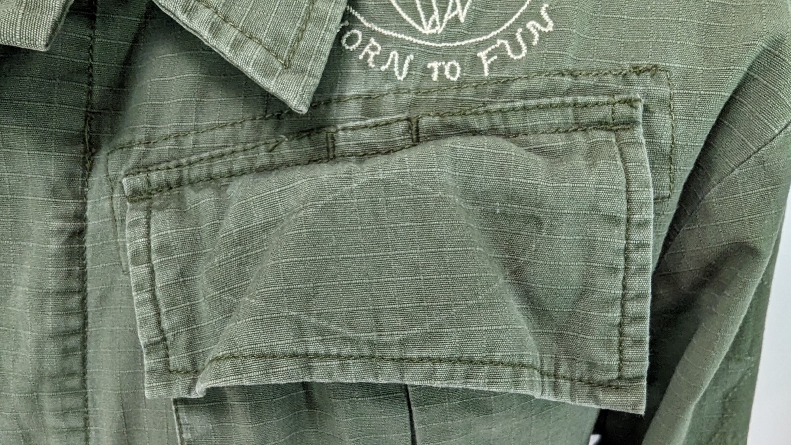 DEUS EX MACHINA Military Jacket Green Embroidered Men… - Gem