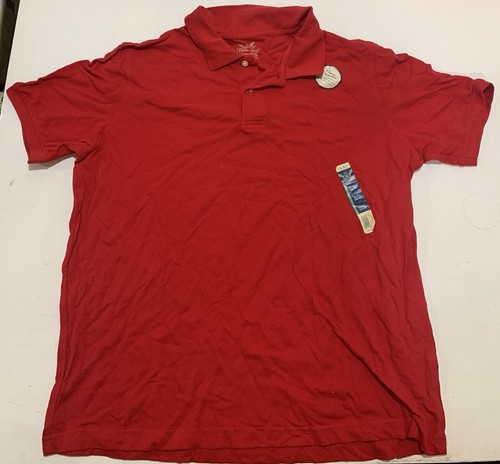 Faded Glory Men's Red Shirt Short Sleeve Polo Size XL | eBay