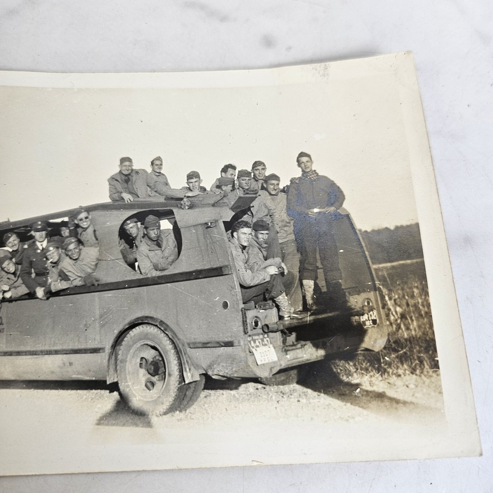1940s WW2 American Soldiers Transport Bus Original Photograph | eBay