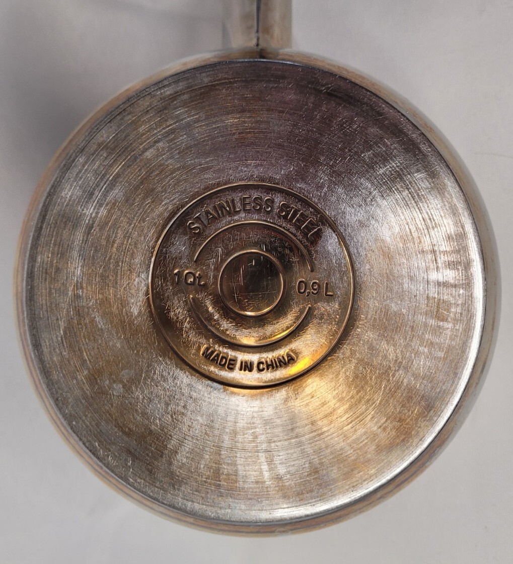 Unmarked 1 Qt. Stainless Steel Pot W/Glass Lid | eBay