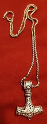 Stainless Steel Thor Necklace Vikings Pendant | eBay