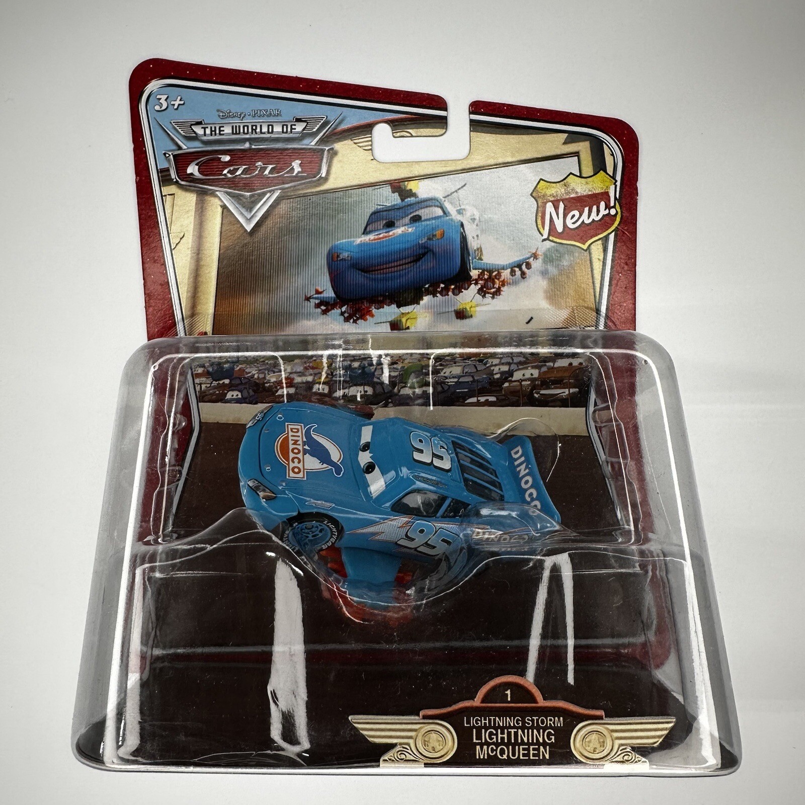 DISNEY PIXAR THE WORLD OF CARS STORM LIGHTNING McQUEEN #1 DINOCO 95 ...