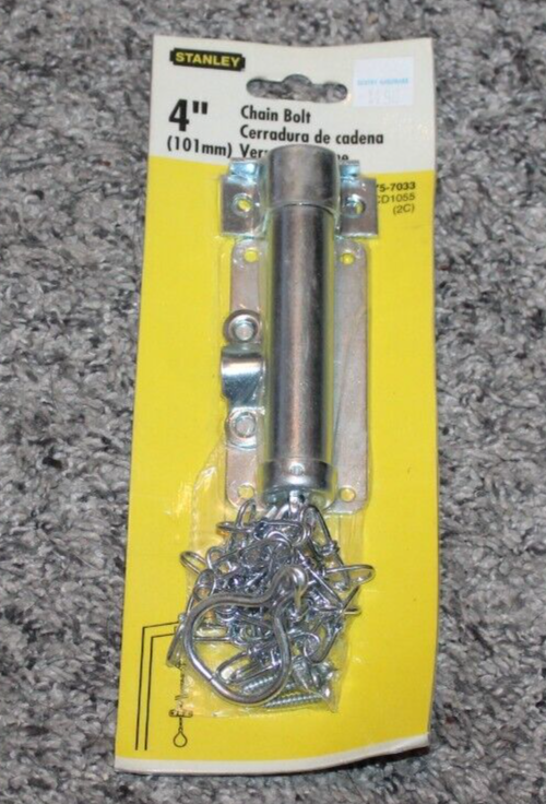 STANLEY 75-7033 ZINC Chain Bolt, 4" | eBay