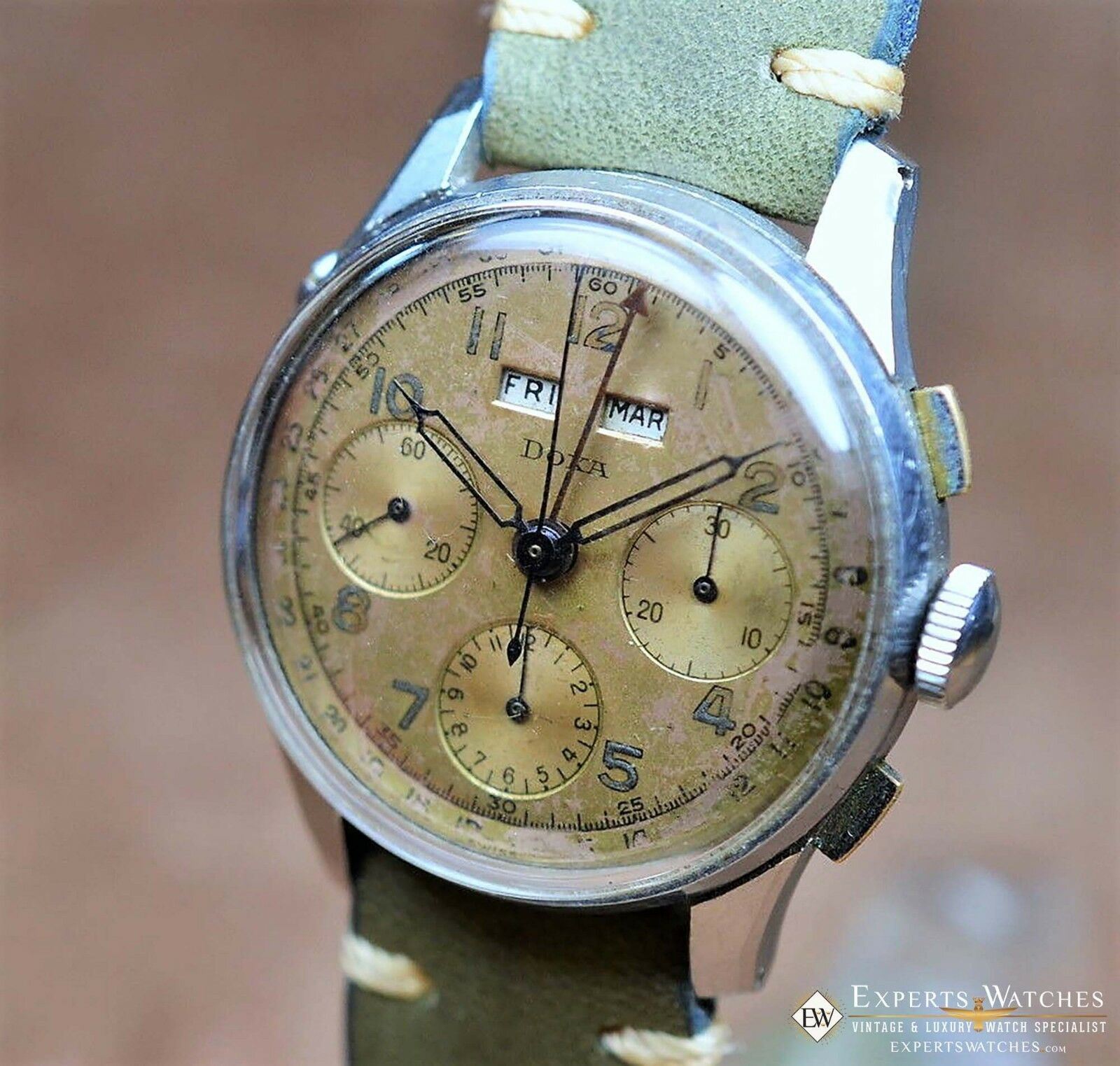 1950s Serviced Vintage DOXA Valjoux 72C Triple Date Calendar ...