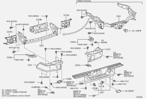 TOYOTA Genuine OEM Tacoma Bumper R B EXT, LH No Paint (PUNCH) 52156 ...