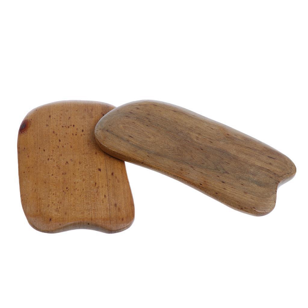 Set Of 2 Pieces Wood Tool Chinese Guasha Facial Back Scraping | eBay