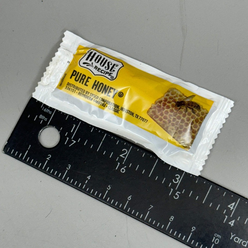 SYSCO Pure Honey Packets (500 PACK, 9g Each) House Recipe (Made on 05/ ...