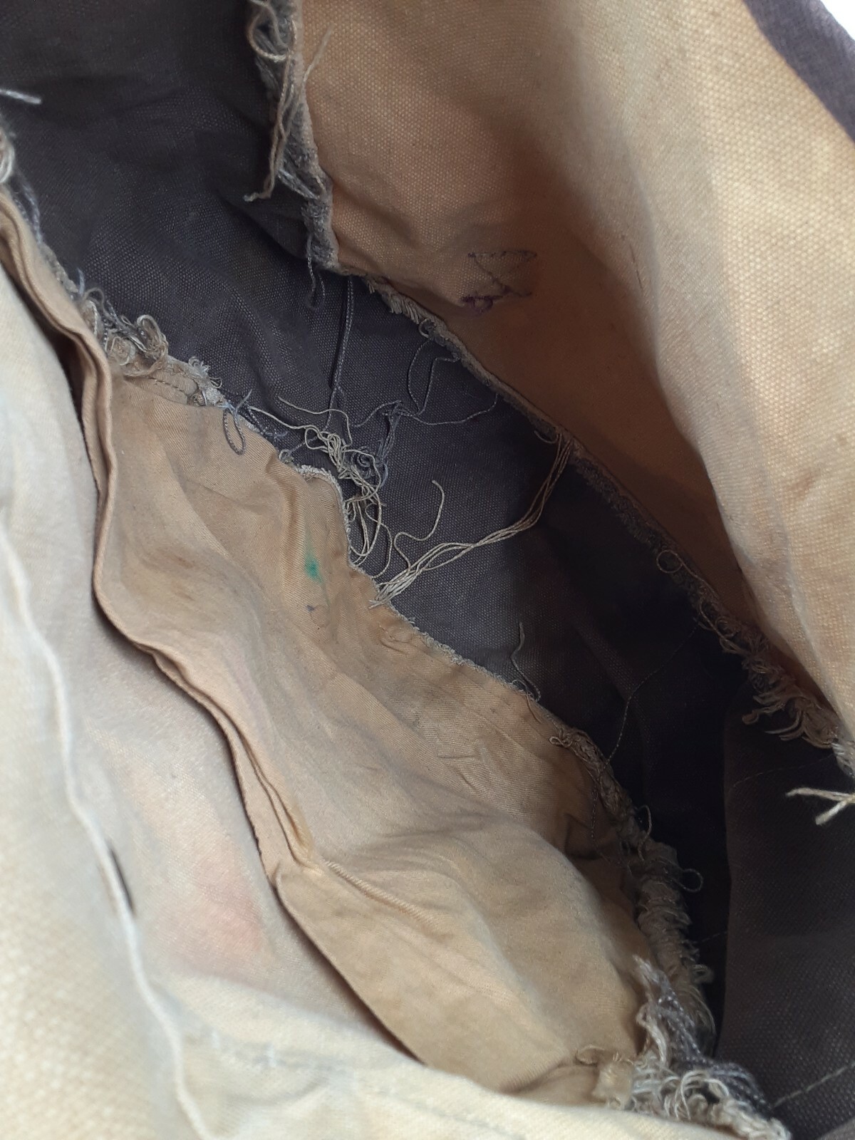 Classic Old-School Canvas Knapsack Rucksack Small Vintage Backpack Used ...