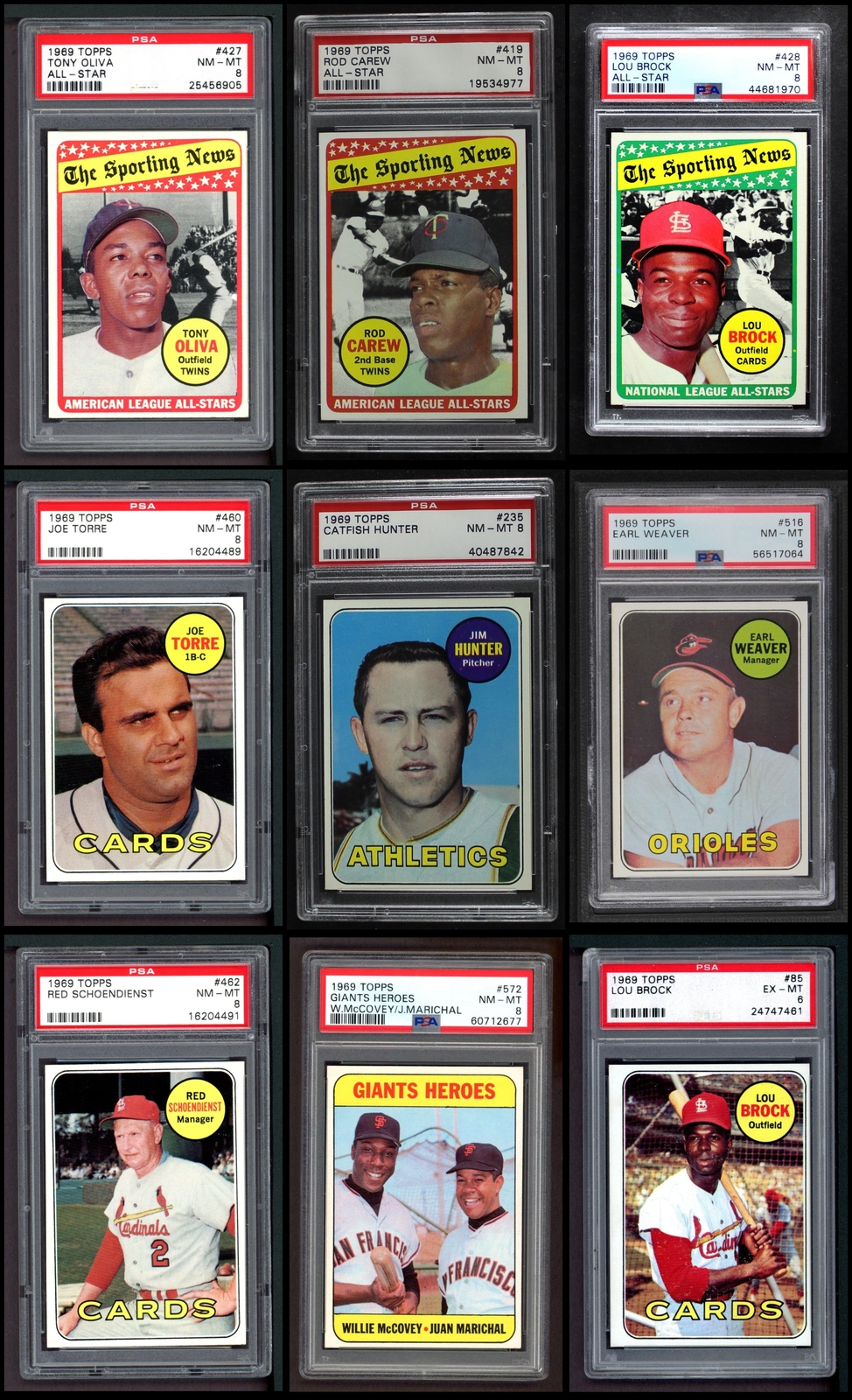 1969 Topps Baseball Complete Set - Premier 8 - NM/MT | eBay