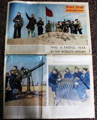 THE PHILADELPHIA INQUIRER PICTURE PARADE 29 DECEMBER 1940 WWII WAR NEWS ...