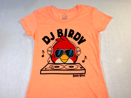 Angry Birds DJ Birdy Light Orange T-Shirt New! Womens Petite SMALL | eBay