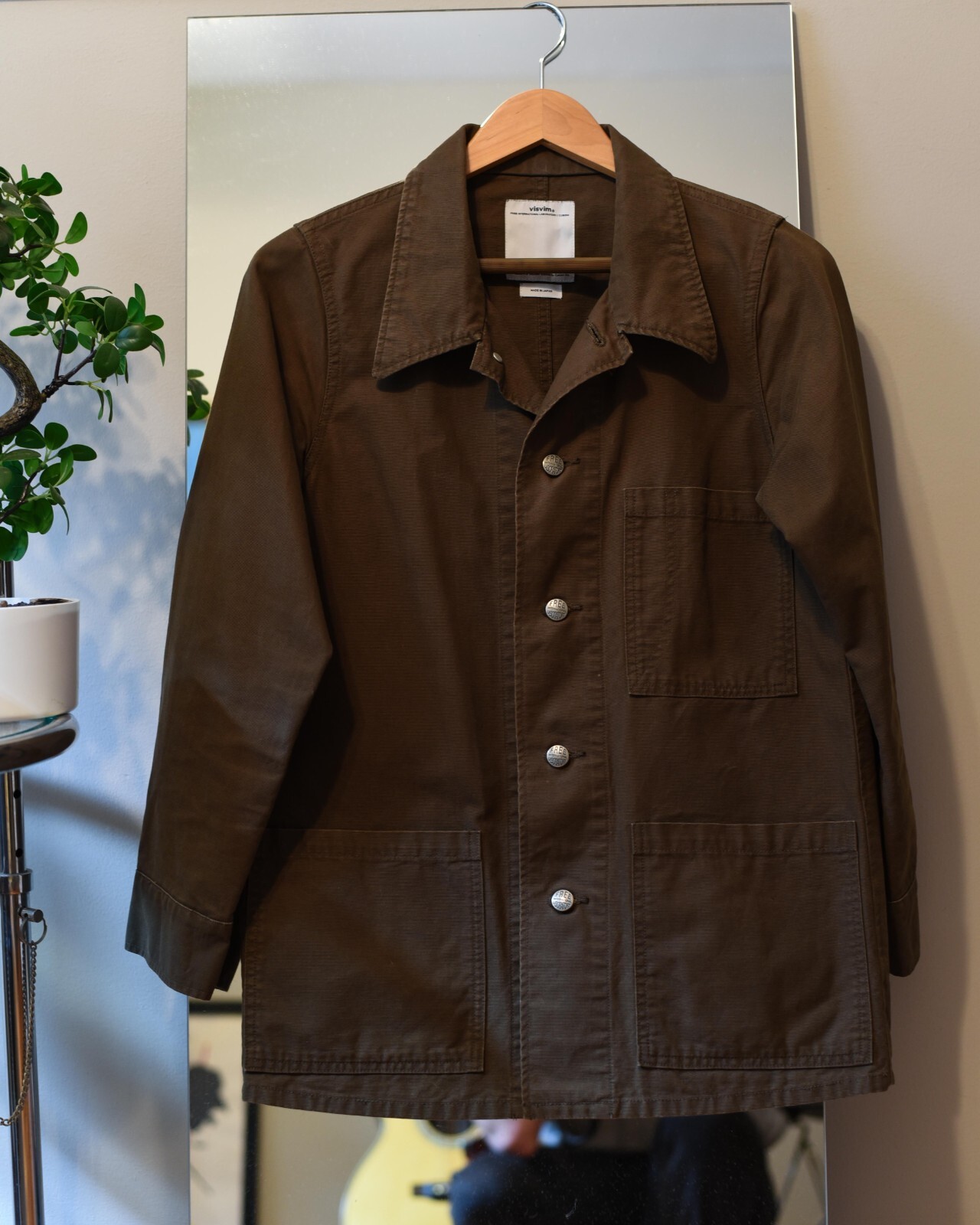 Visvim Benny Coverall Chore Jacket Olive Green Size 1… - Gem