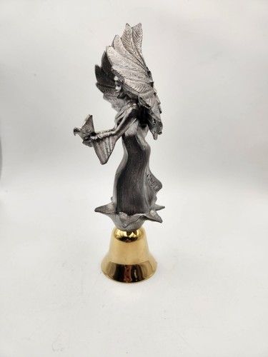 FIRST CASTING #1 Michael Ricker Pewter Christmas Bell 2010 Angel Spread ...
