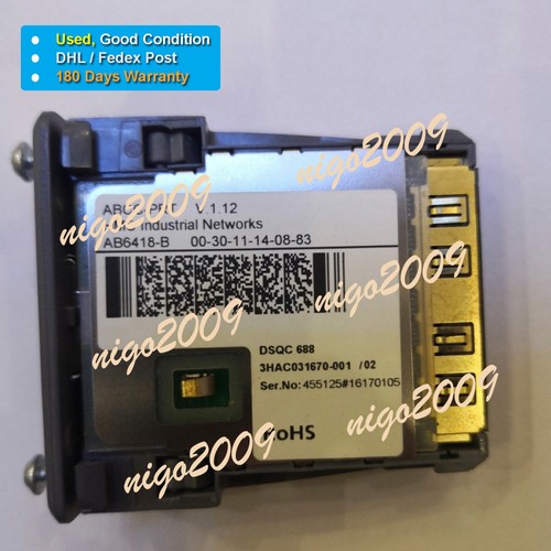 Used DSQC688 3HAC031670-001 /02 Profibus Board DP Adapter ABCC-PRT V.1. ...