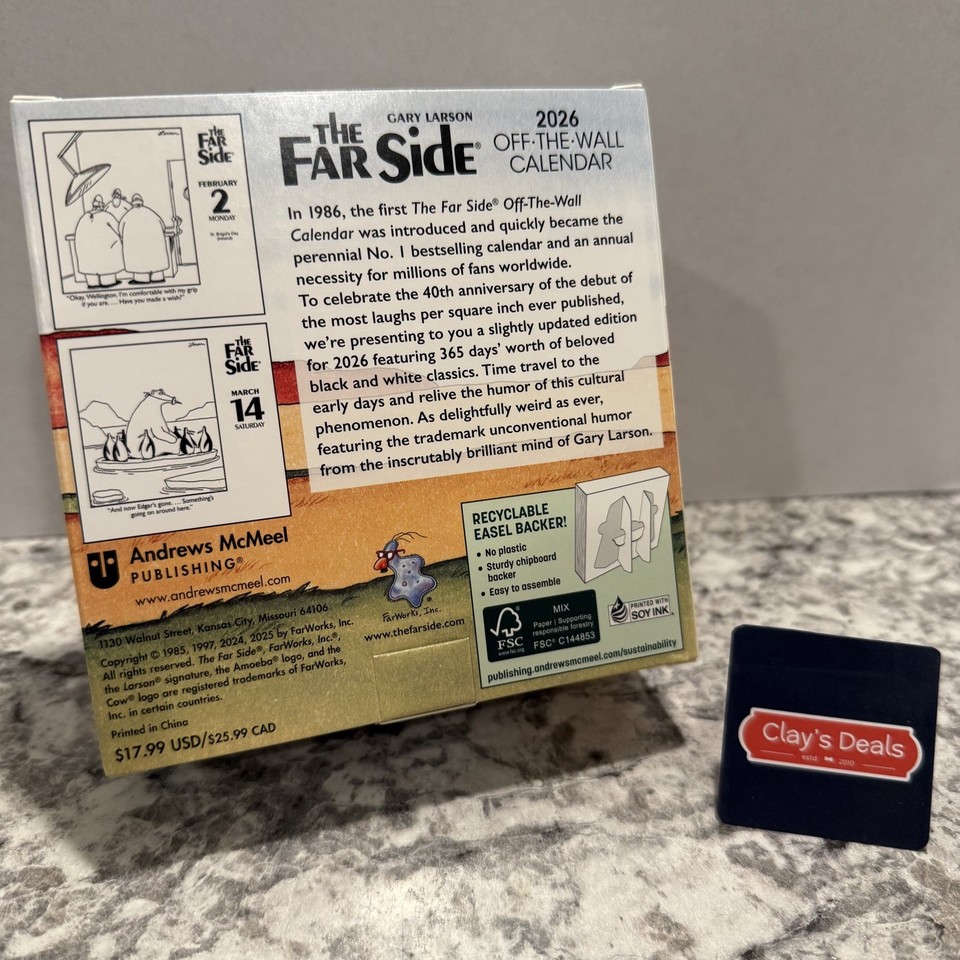 The Far Side Gary Larson 2026 Desk Calendar Daily Calendar NEW | eBay