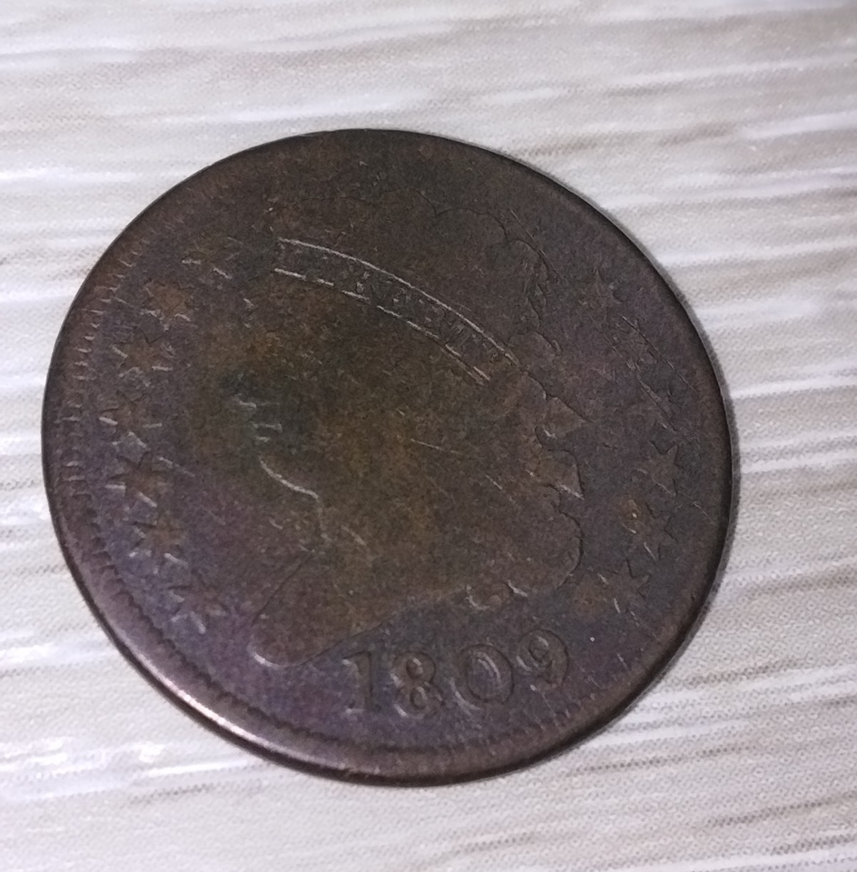 1809 Classic Head Half Cent "Circle In O" Old US coin | eBay