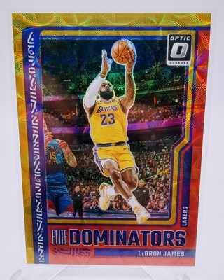 2023-24 Donruss Optic #9 LeBron James Elite Dominators Red and Gold ...