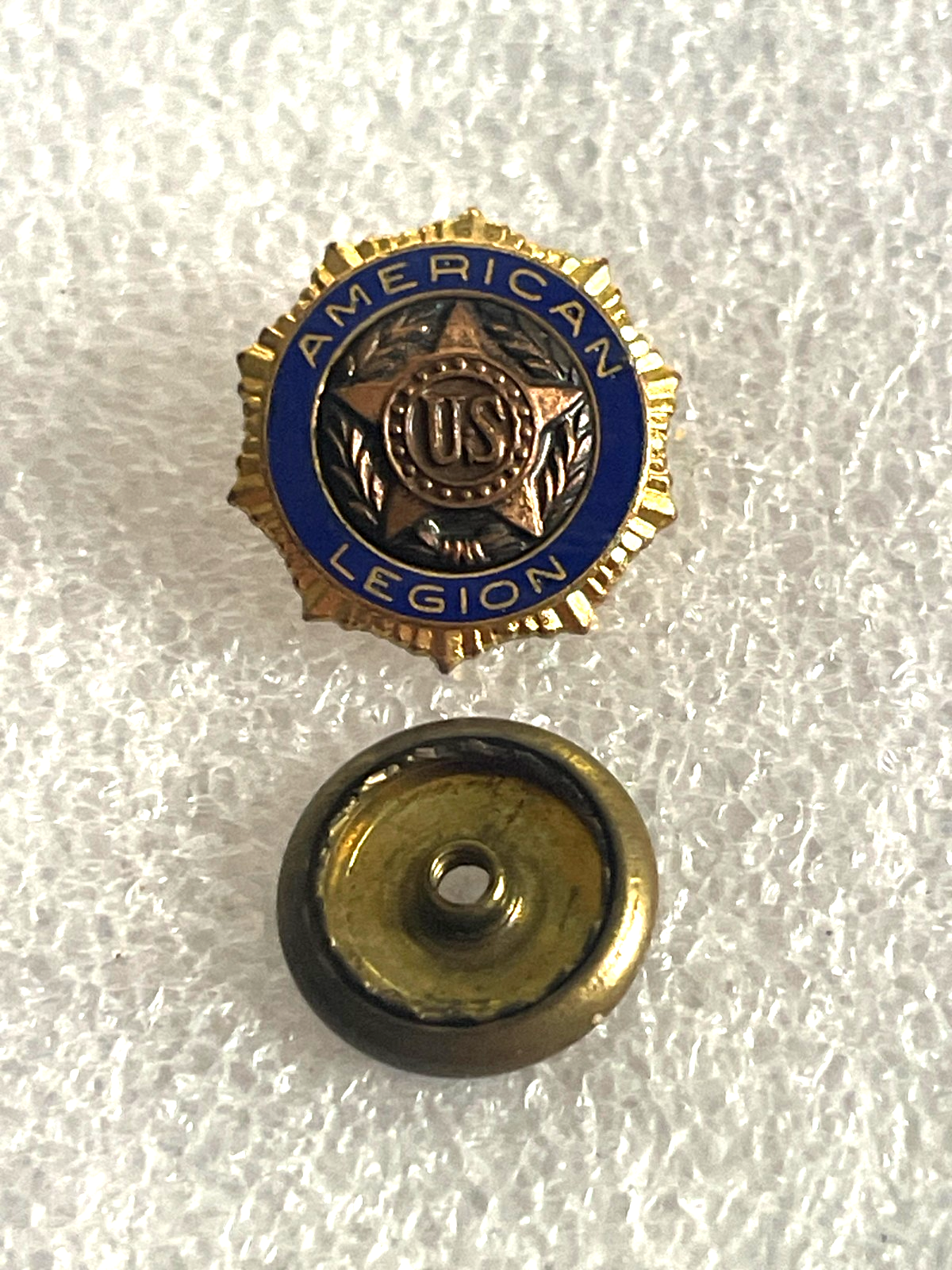 Vintage US American Legion Screwback Blue & Gold Tone - Lapel Hat Pin ...