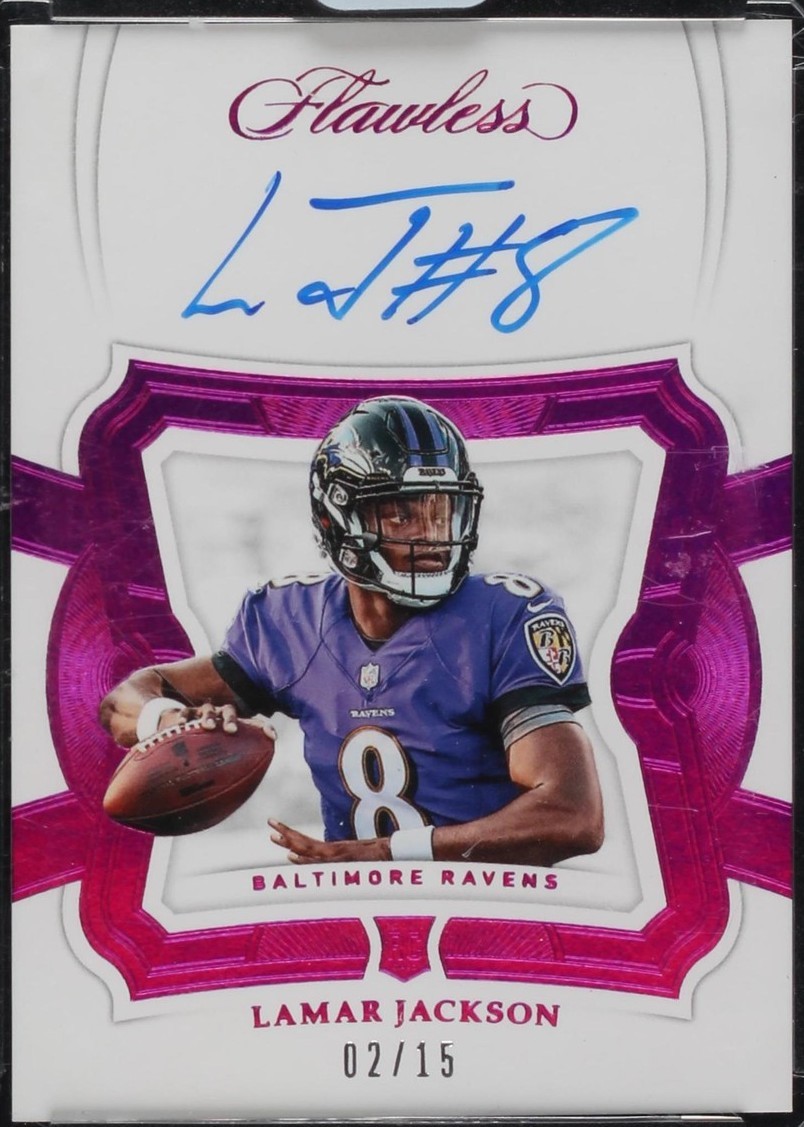 2018 Panini Flawless - Flawless Rookie Signatures Lamar Jackson #RCS-LJ ...