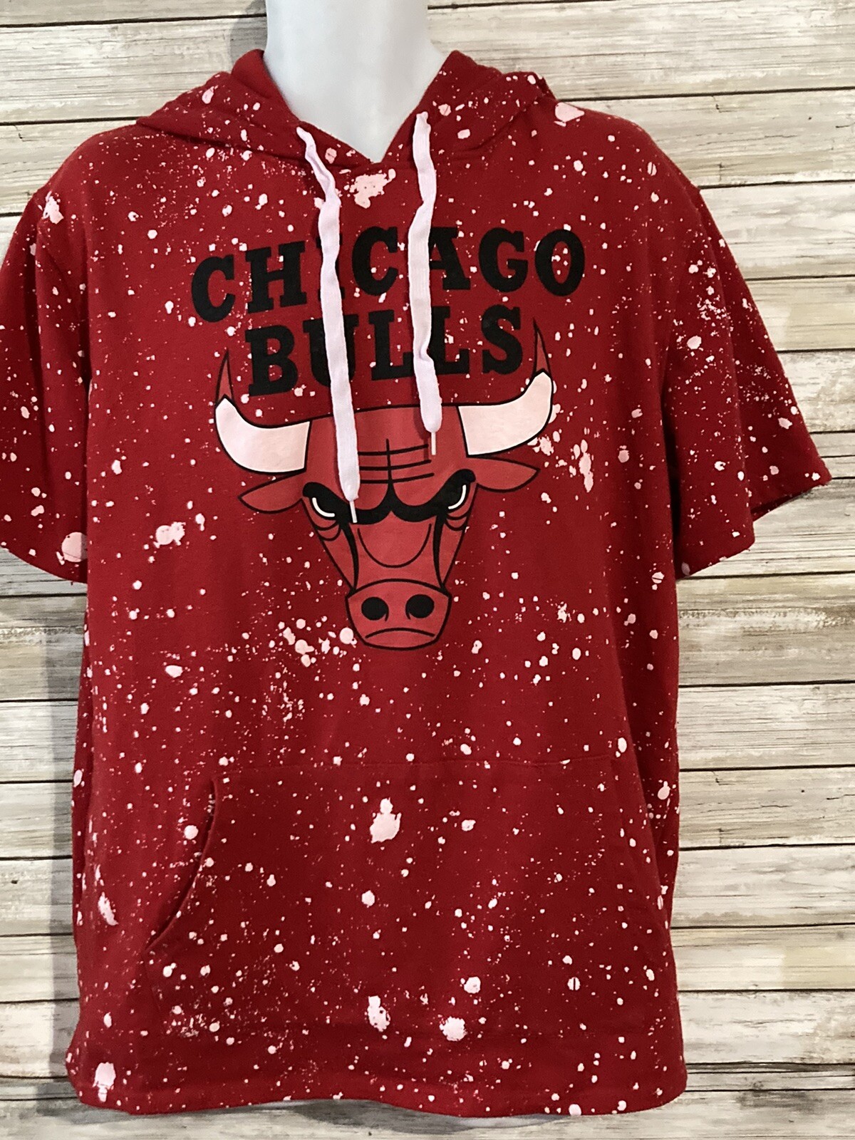 Chicago Bulls UNK NBA Hoodie Pullover XXL Short Sleeve Red Pocket ...