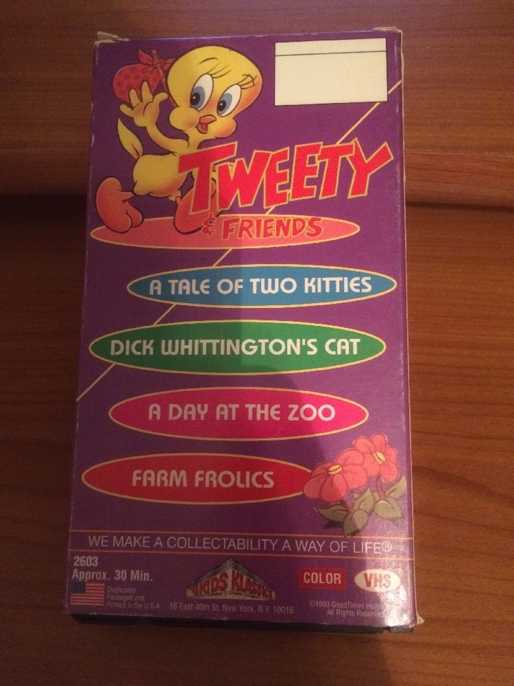 Tweety & Friends (VHS) RARE, OOP...4 animated cartoons...Kids Klassics ...