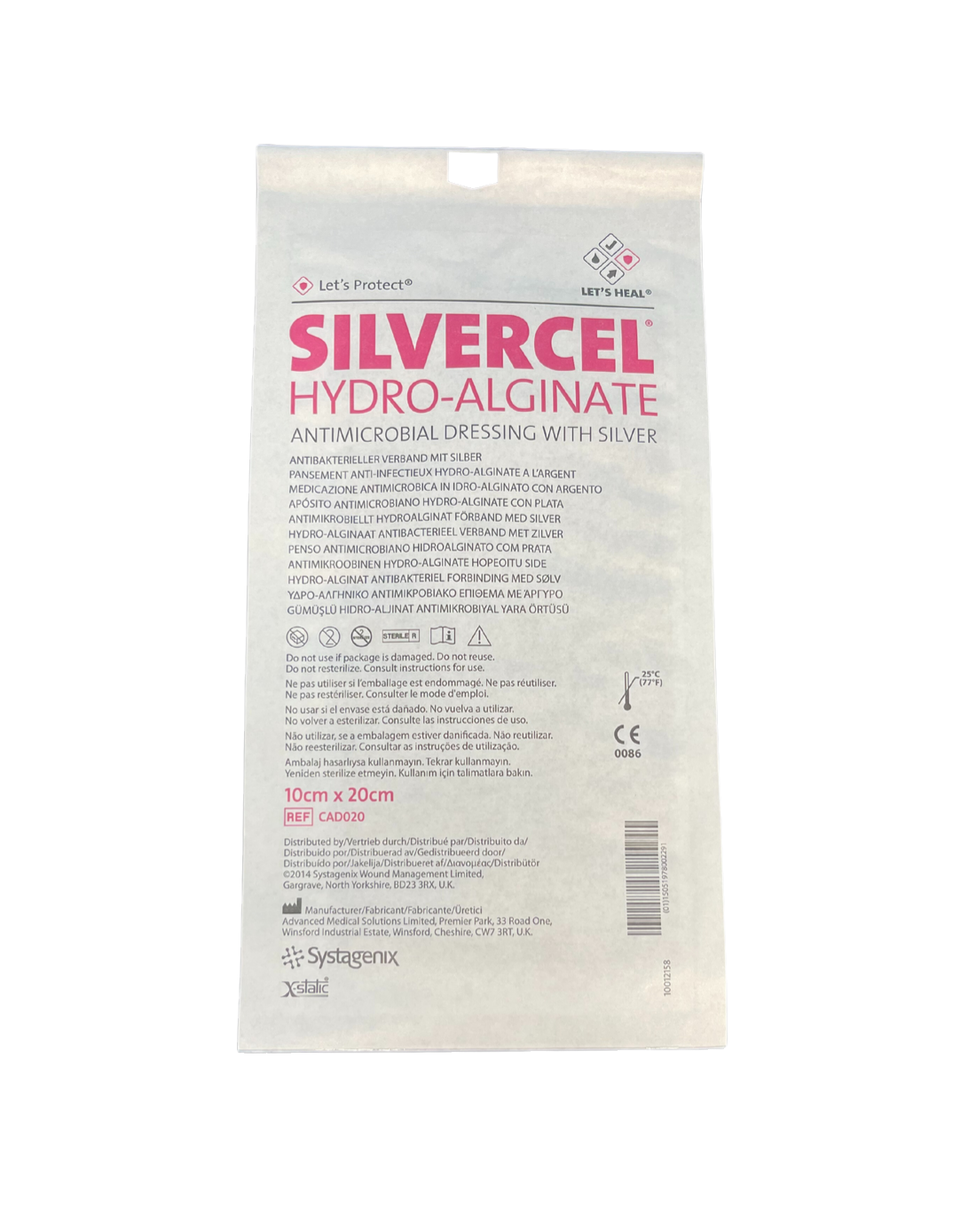 Silvercel Hydro- Alginate Dressing 10Cmx20Cm 1pc New | eBay