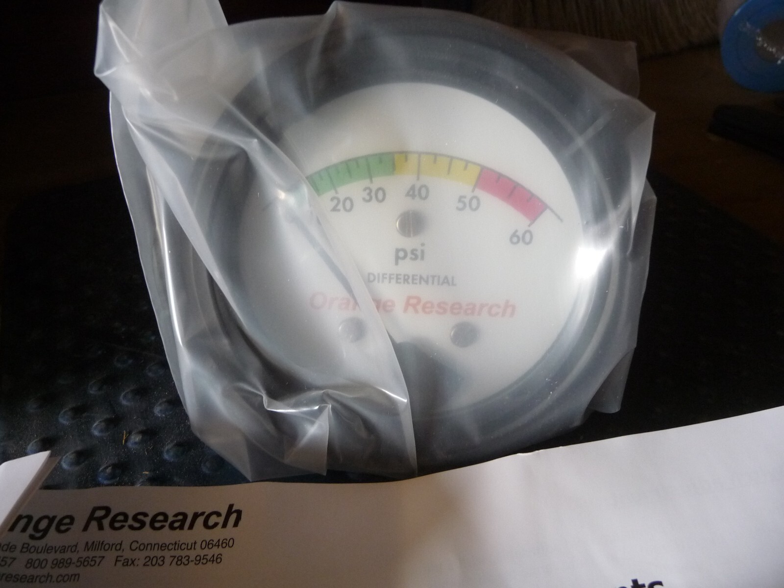 Orange Research 1201PG#84211 1201PG-1A-3.5B Pressure Differential Gauge ...