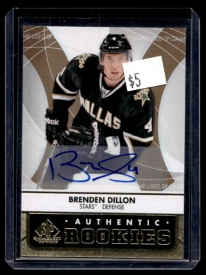 2012-13 SP Game Used Gold Autograph Rookie Brenden Dillon RC Auto ...