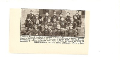 Springfield Massachusetts High School 1904 Football Team Picture | eBay