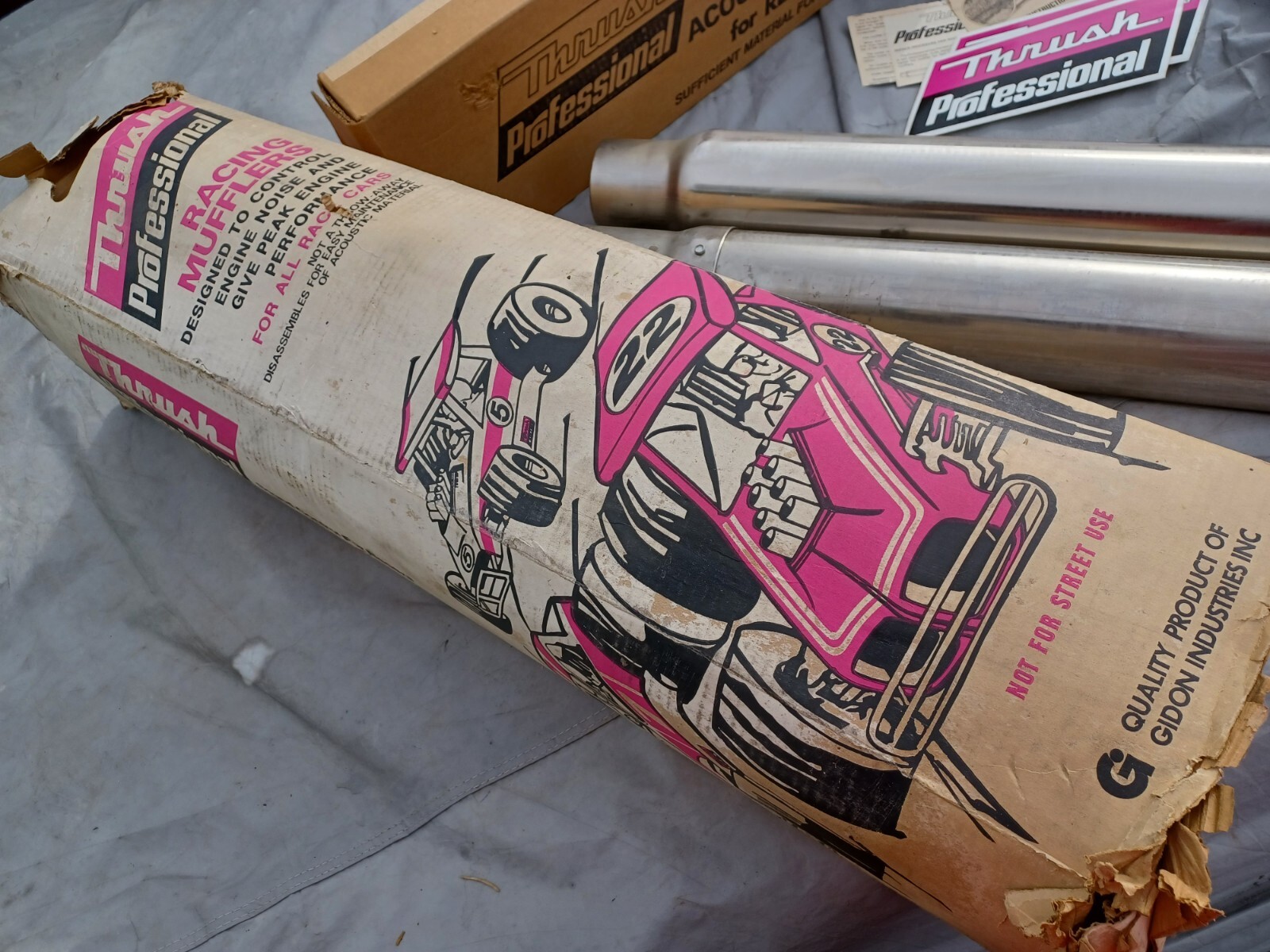 VINTAGE THRUSH Professional Racing Mufflers RD312 SET | eBay