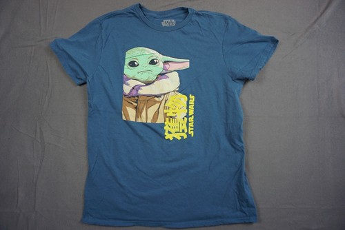 Baby Yoda Grogu Graphic Tee Shirt Star Wars Japanese Text Prey | eBay