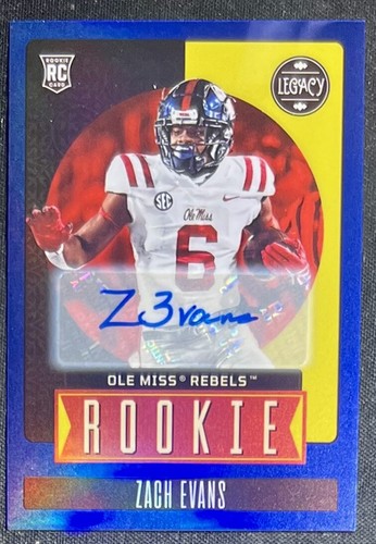 2023 Panini Legacy Zach Evans - RC - Sapphire Autograph Rookie Card /35 ...