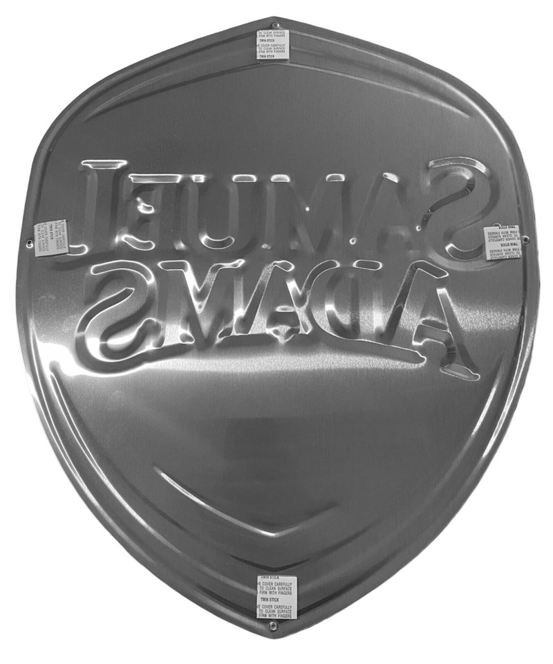 Samuel Adams Metal Tin Tacker Sign | 18.5 x 15.5 - New and Free ...