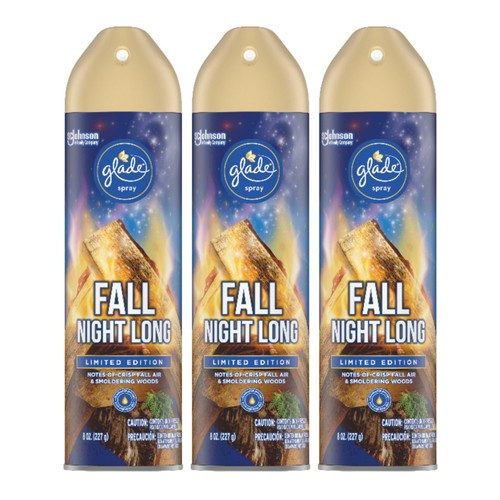 Glade Spray Fall Night Long Air Freshener - Limited Edition, 8 oz (Pack ...