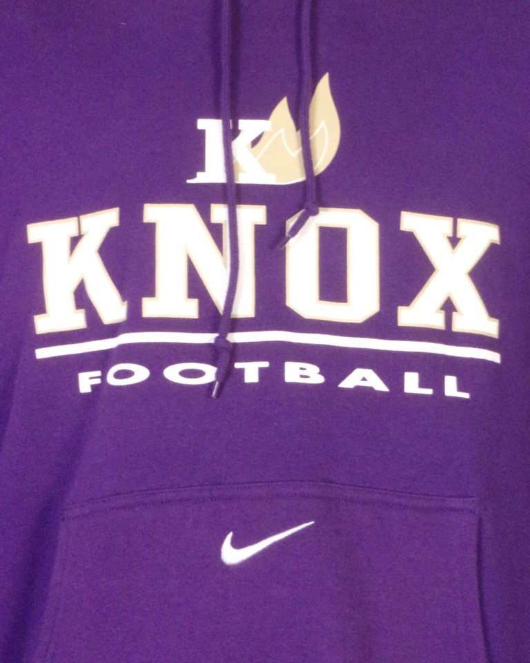 vintage 90s 00s Nike Team KNOX Football Prairie Fire Hoodie Center ...