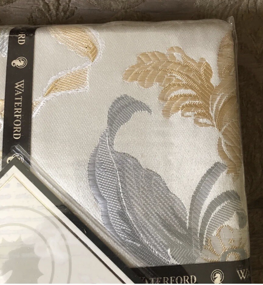 $100 EVA Luxury WATERFORD LINENS TABLECLOTH Oblong 70”x126” For 10 -12 ...