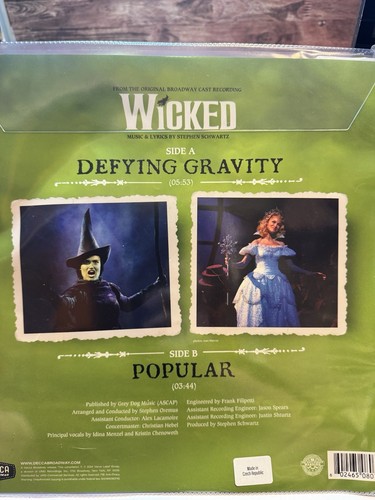 Wicked VINYL Die Cut 20th Anniversary Picture Disc - SEALED NEW | eBay