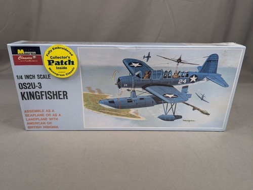 Monogram Kingfisher OS2U-3 Seaplane 1/4 Inch Scale Model Kit NIB 1999 ...
