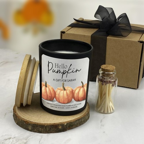 Personalised Autumn Candle Scented Soy Wax Gift for Friend Present ...